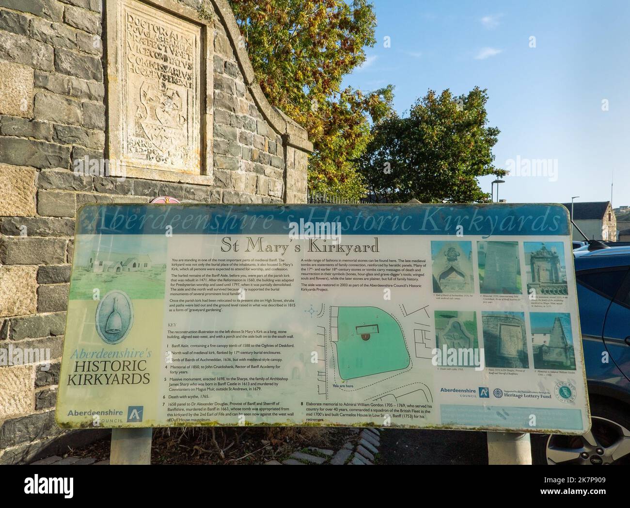 Information on St Mary's Cemetery in Banff, Aberdeenshire, Scotland, UK ...