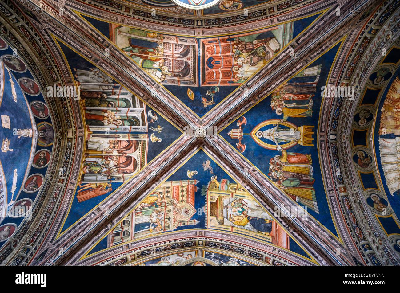 Magnificent fresco painted ceilings in the Basilica of Saint Catherine ...