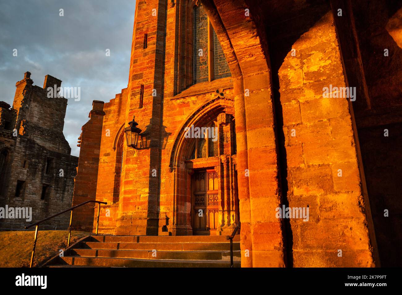 St Michael's Parish church in Linlithgow, Scotland. Gothic style church ...