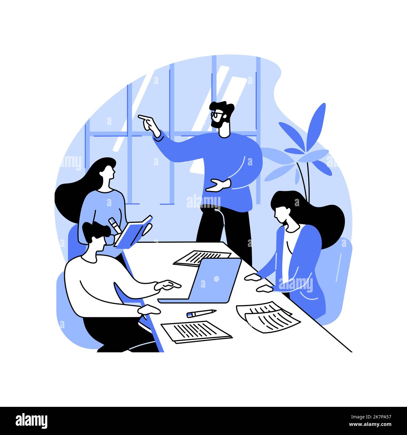 Meeting client isolated cartoon vector illustrations Stock Vector Image ...