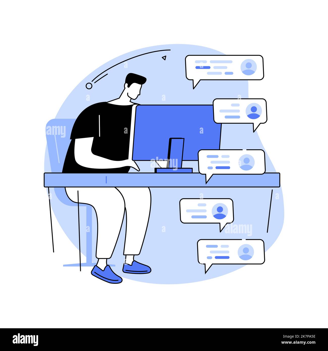 Installation assistance isolated cartoon vector illustrations Stock ...