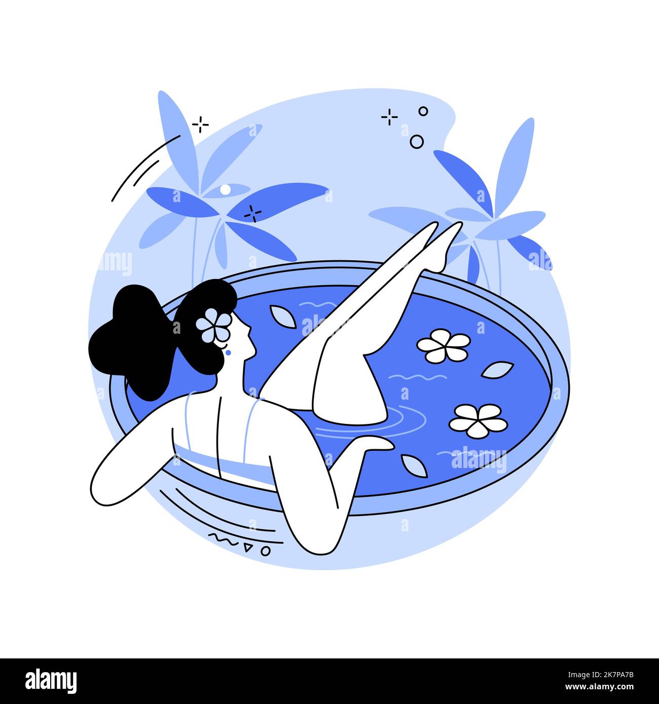 Pampering heaven isolated cartoon vector illustrations Stock Vector ...