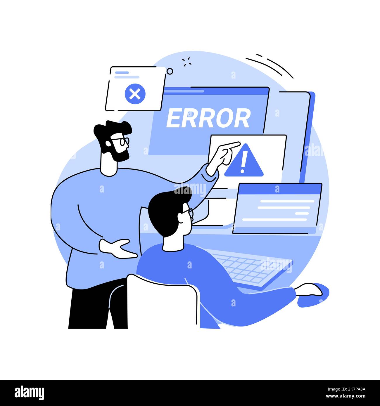 Remote troubleshooting isolated cartoon vector illustrations Stock ...