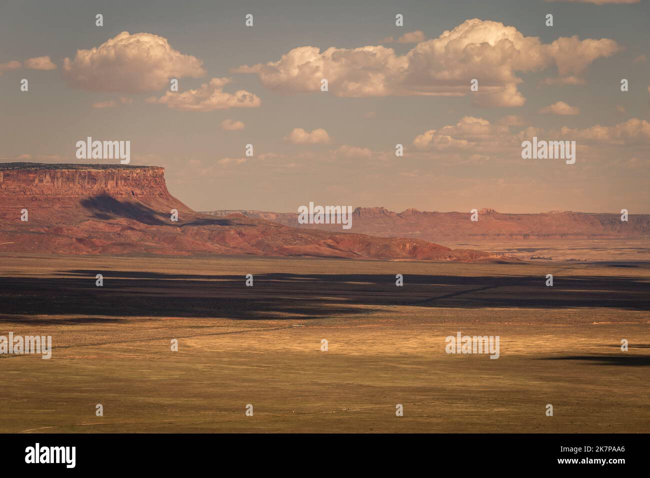 Grand Canyon National Park plateau valley at sunny evening, Arizona ...
