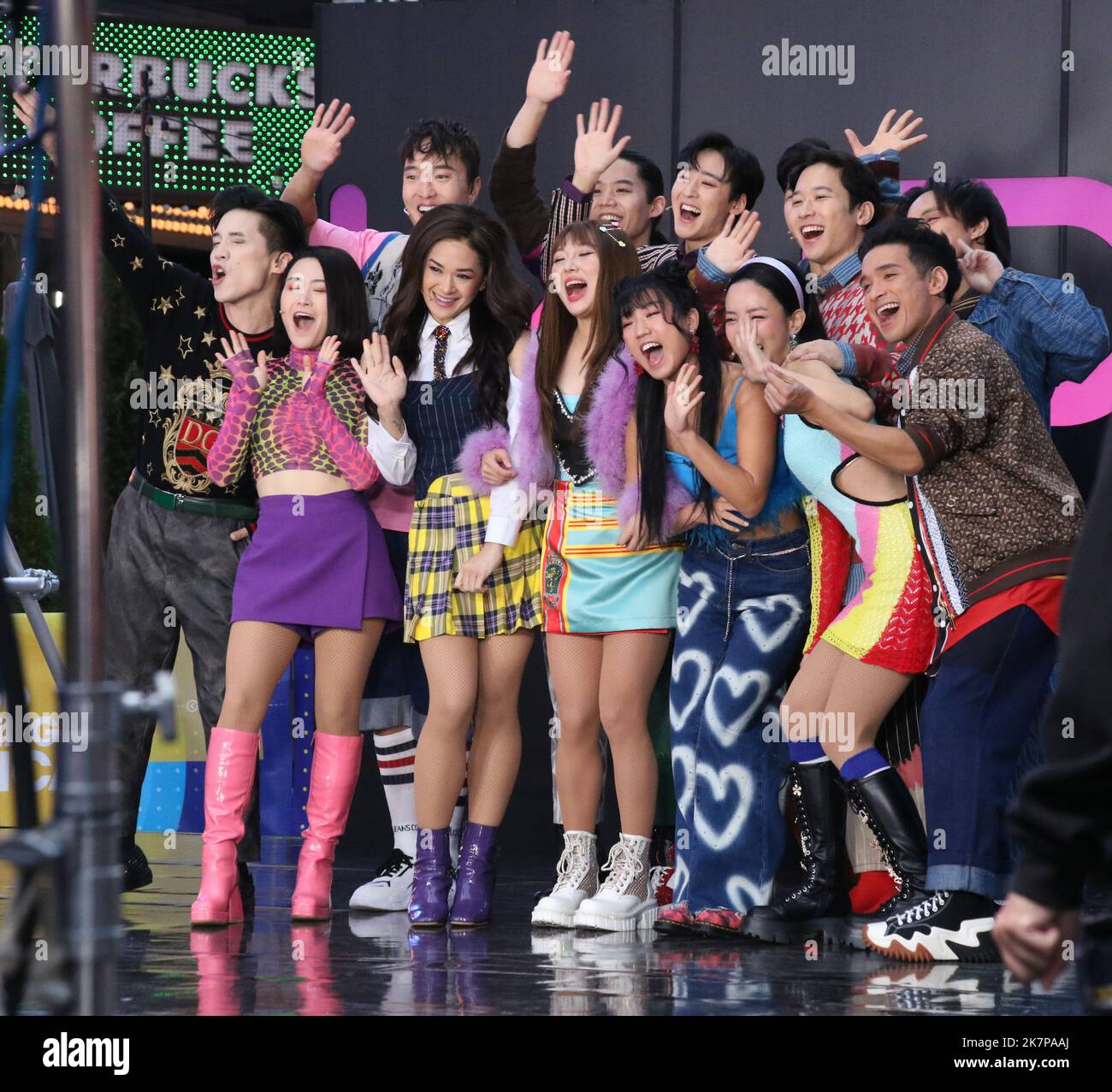 New York, NY, USA. 18th Oct, 2022. The cast of Broadway's KPOP perform ...