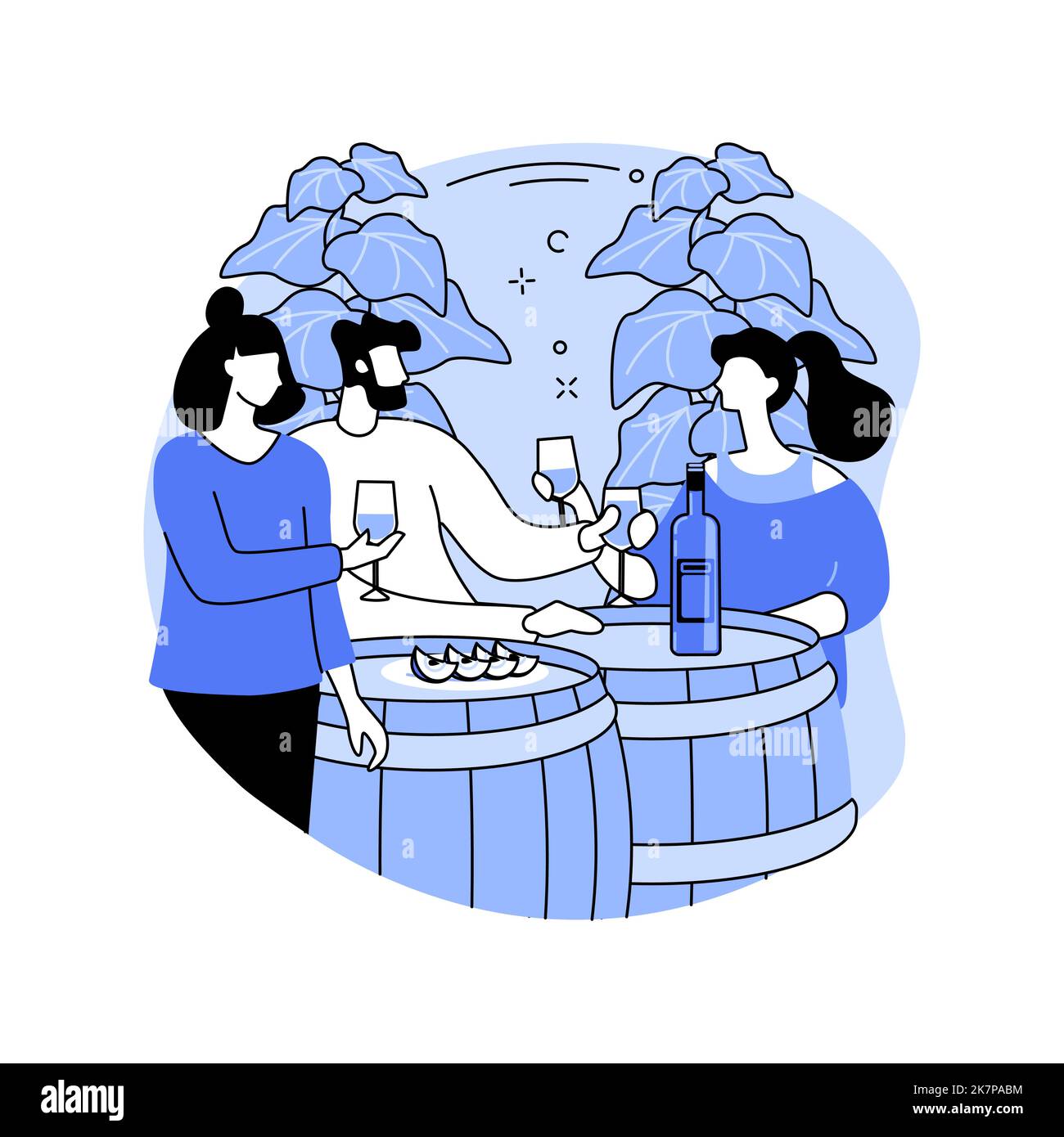 Wine tasting isolated cartoon vector illustrations Stock Vector Image ...