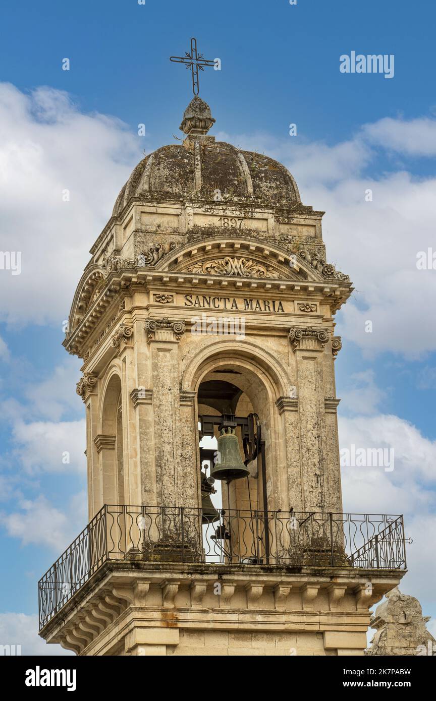 Beautiful bell tower in Modica Stock Photo - Alamy