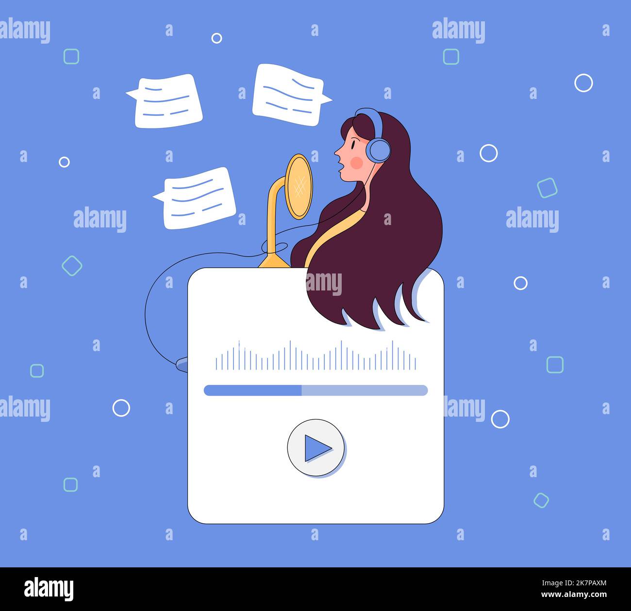 Woman audio Stock Vector Images - Alamy