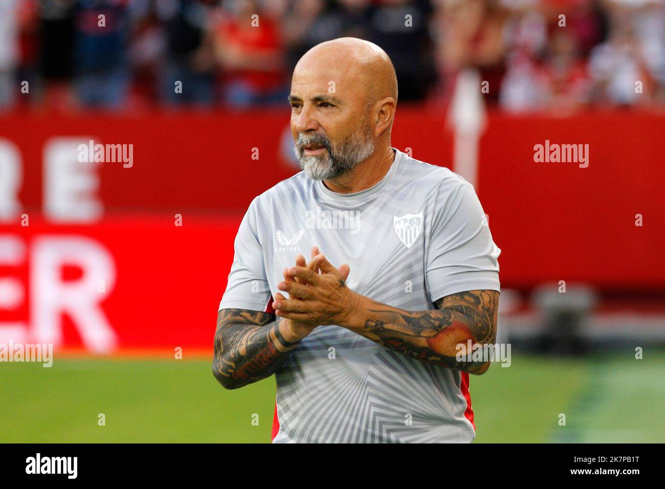 Spanish La Liga soccer match Sevilla vs Valencia at Ramon Sanchez ...