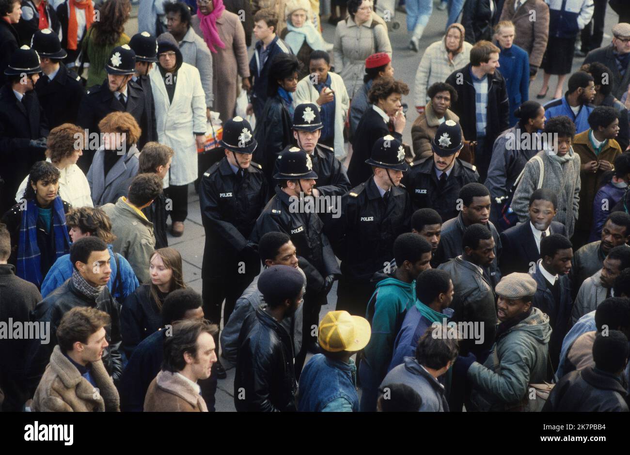Police officers patrolling the streets of Wolverhampton after Clinton ...