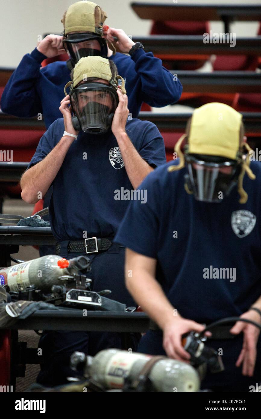 Arvada Fire Department cadets going through drills and exercises at the ...