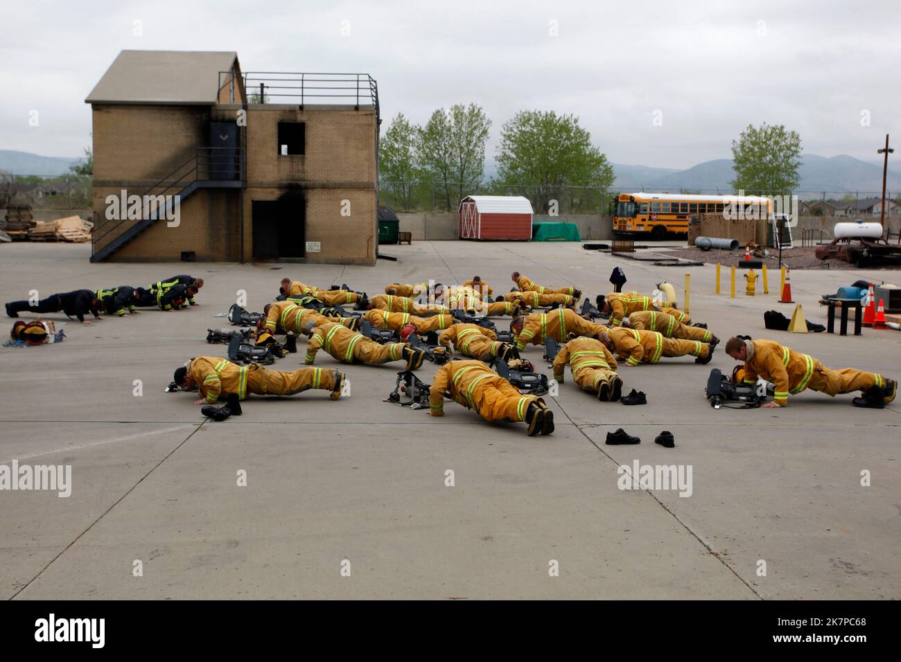 Arvada Fire Department cadets going through drills and exercises at the ...