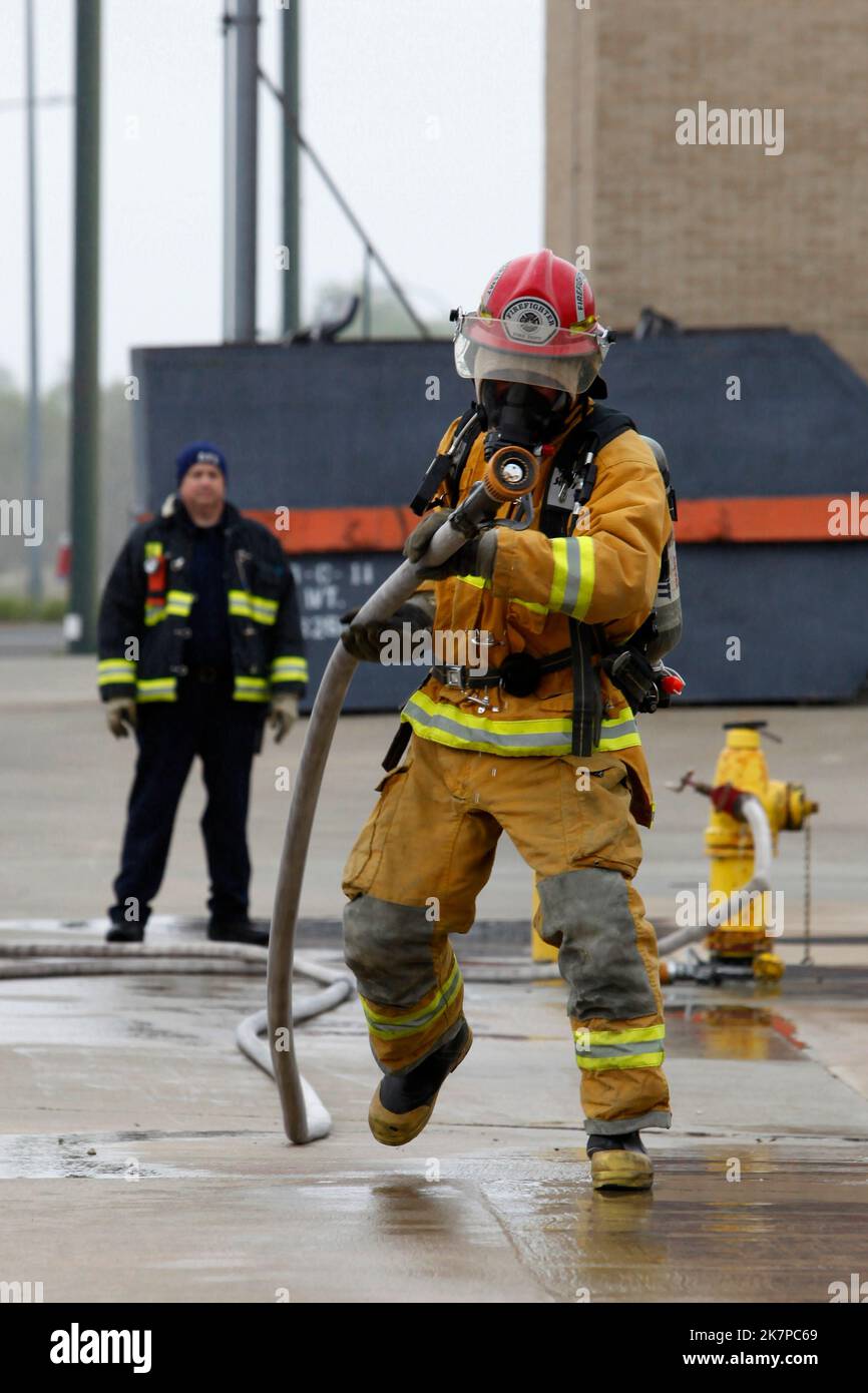 Arvada Fire Department cadets going through drills and exercises at the ...