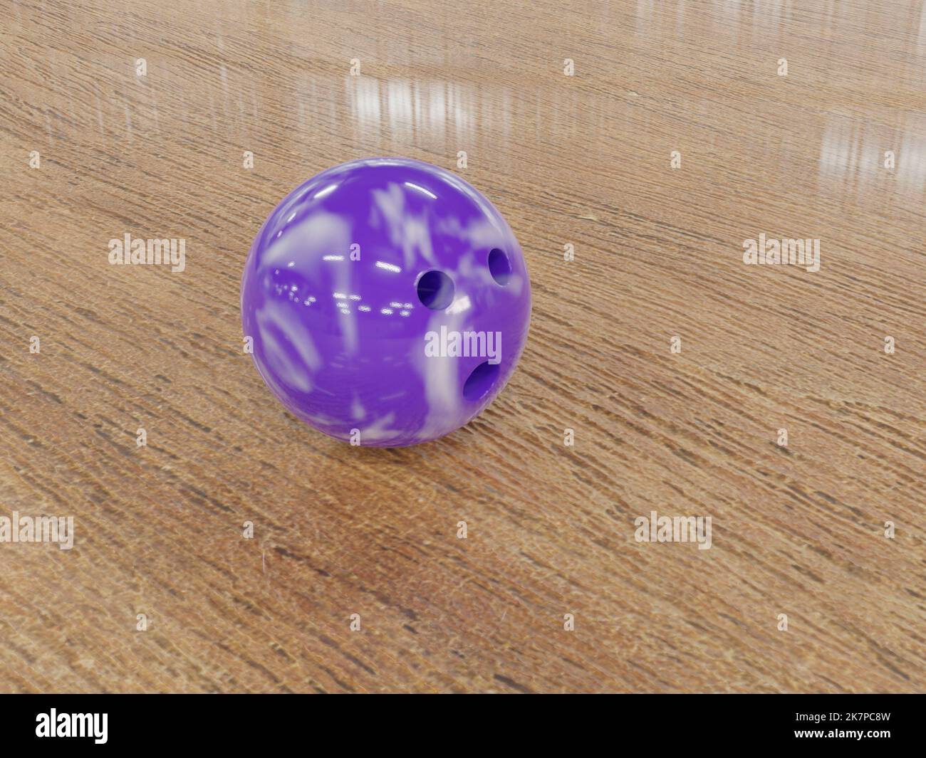 A 3d Rendered image of a Bowling ball in purple Stock Photo - Alamy