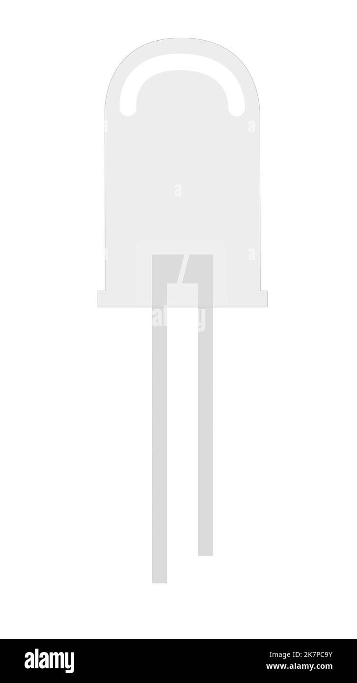 A graphic illustration of A clear light emitting diode for use as an ...