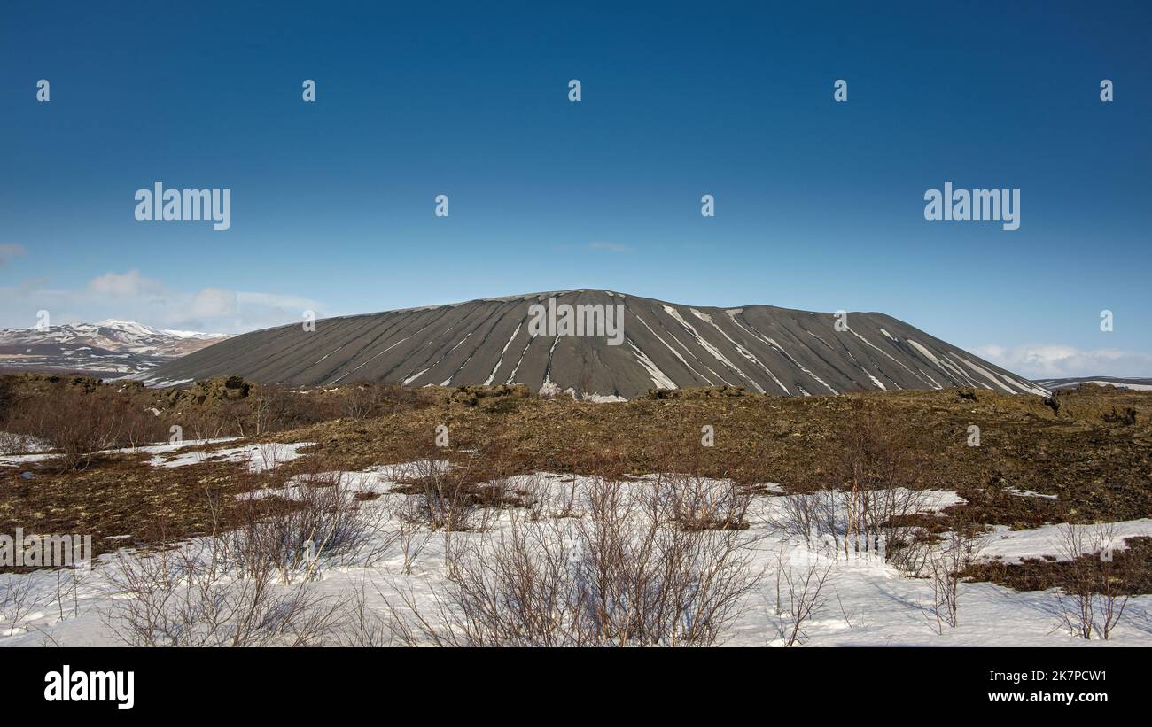 Hverfjall ring volcano, Hverir, Iceland Stock Photo - Alamy