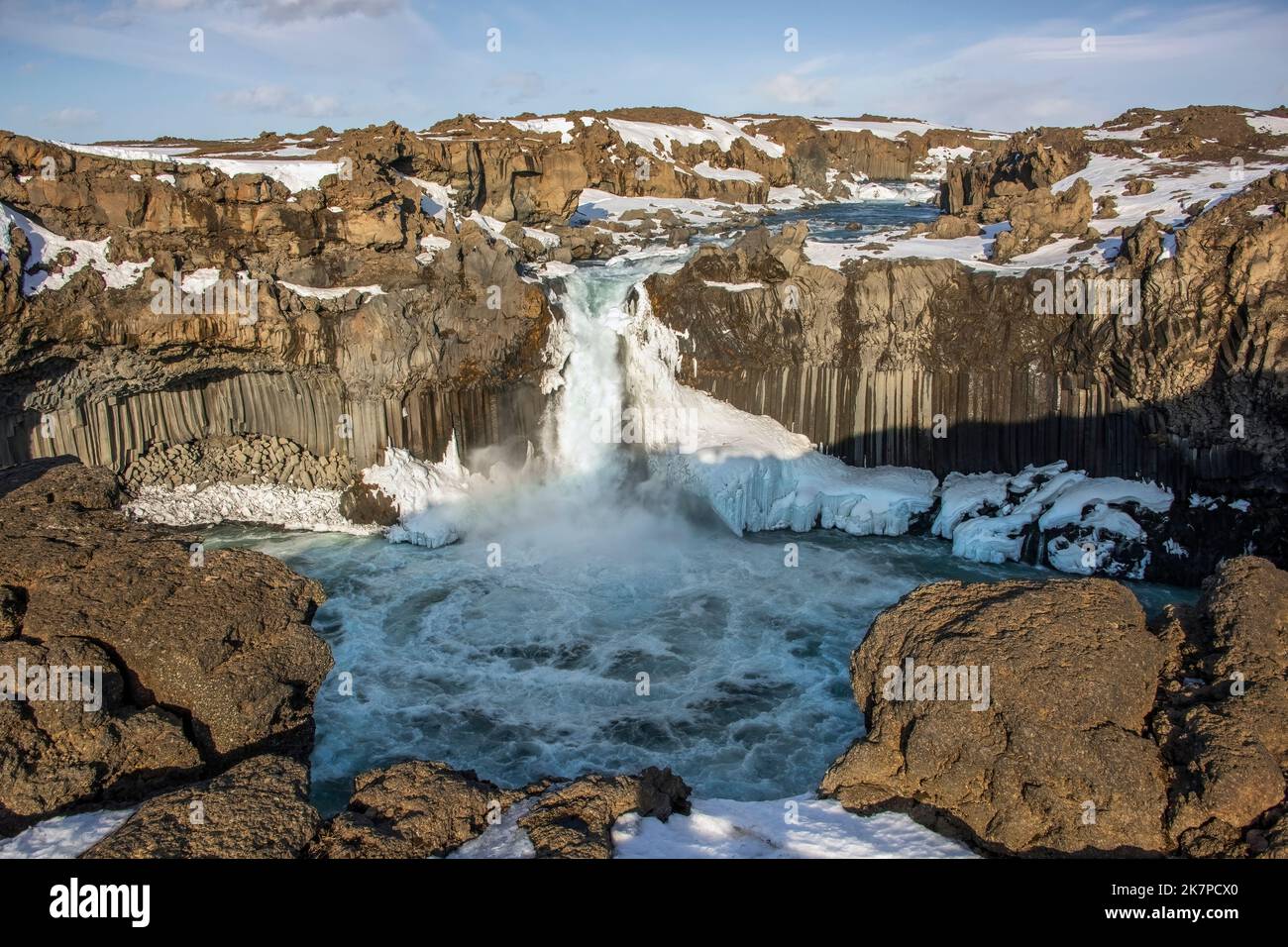 Aldeyjarfoss Falls, Skkjalfandafljot River, Bardalur Valley, Iceland ...