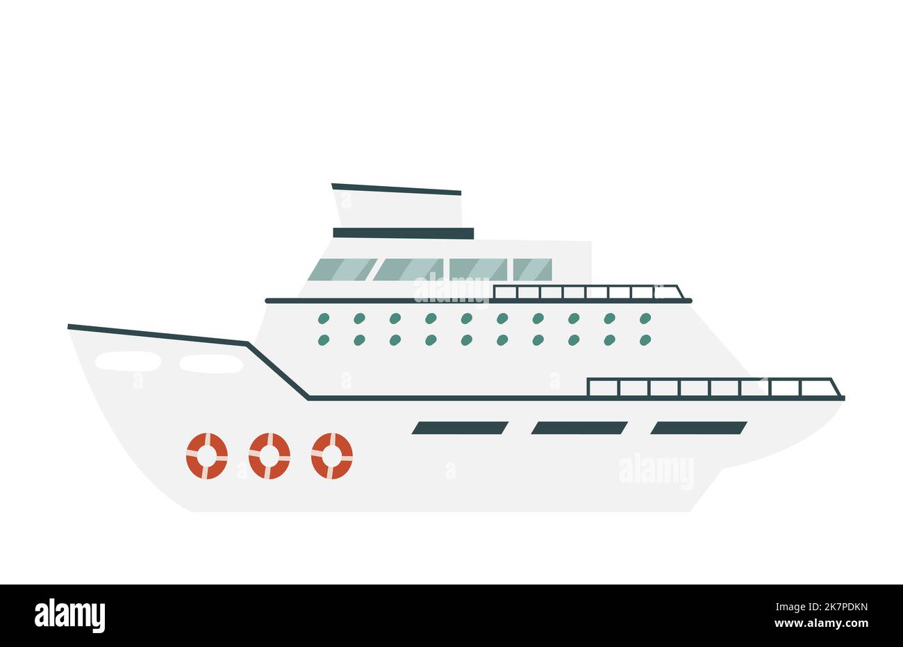 Cruise passenger ship. Marine transport, travelling sea yacht vector ...