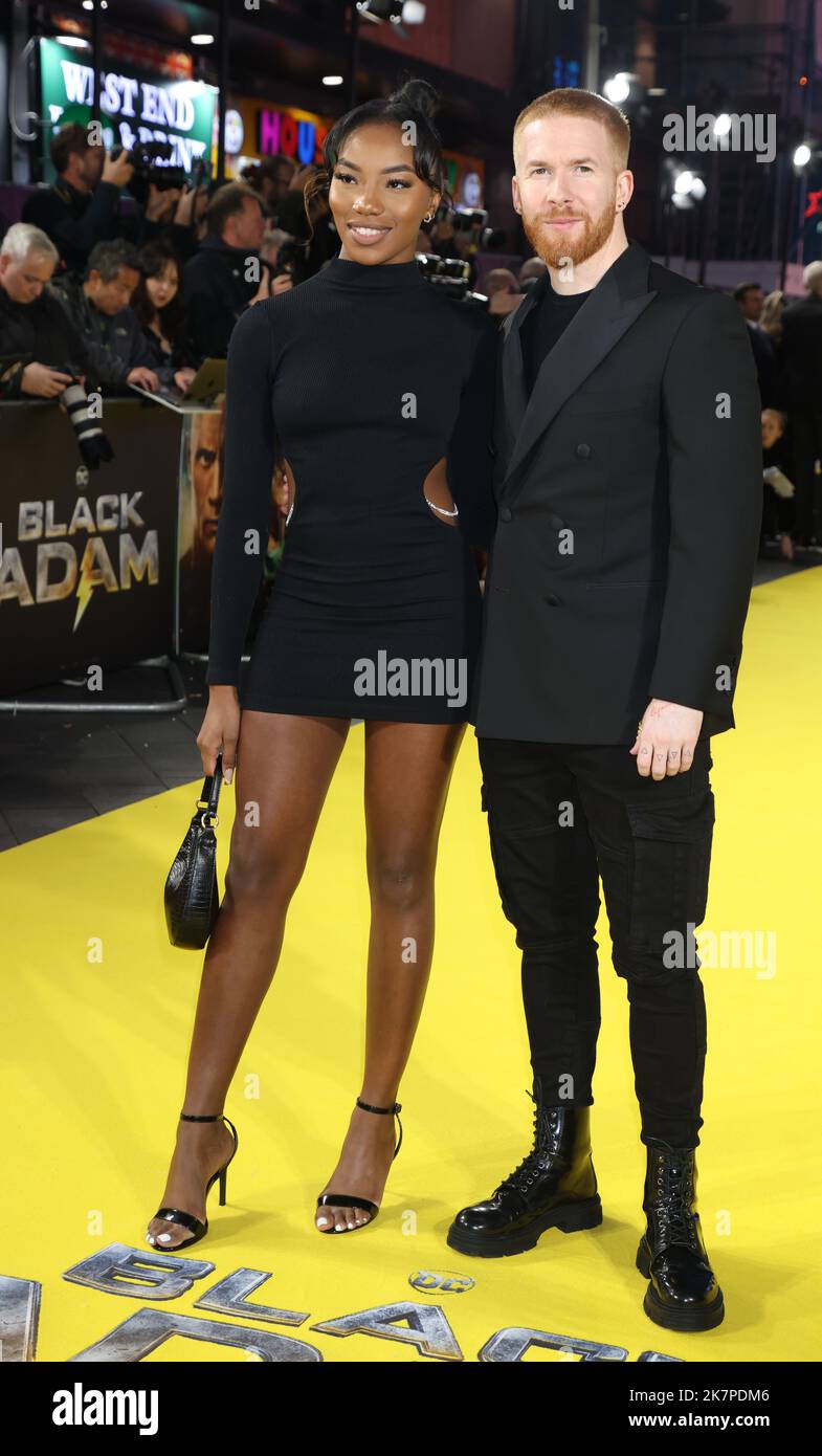 Chyna Mills and Neil Jones attending the UK premiere of Black Adam at ...