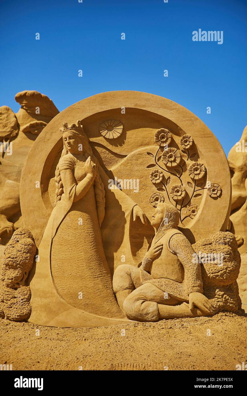 Sondervig, Denmark, June, 2022: International Sand Sculpture Festival ...