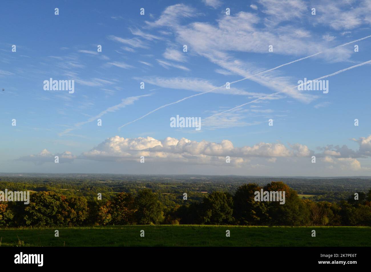Countryside scenes in early autumn near Westerham, Kent, near Chartwell ...