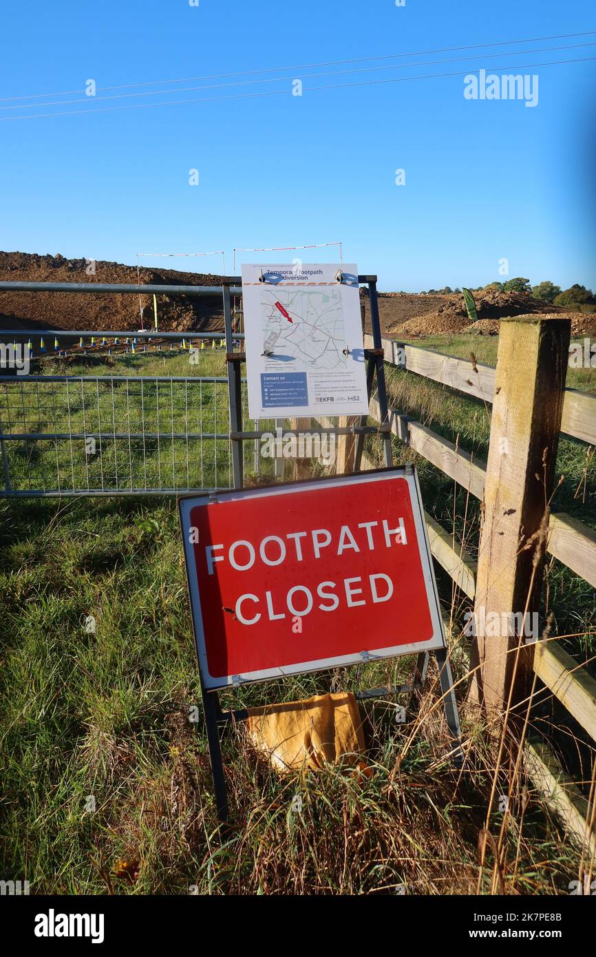 Public right of way closed on The HS2 high speed rail network ...