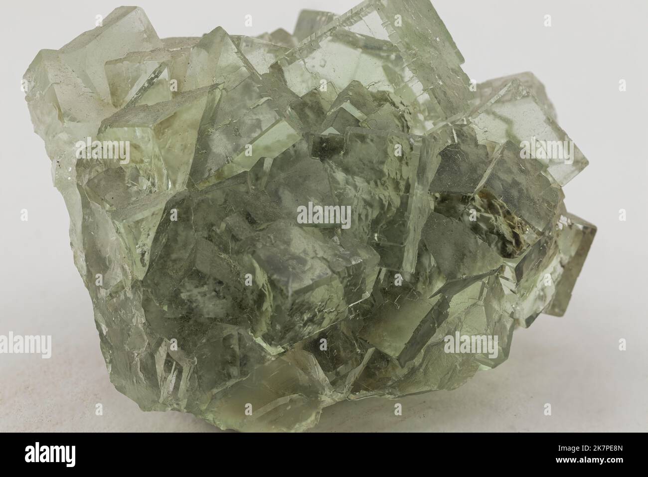 mineral sample of green fluorite Stock Photo - Alamy
