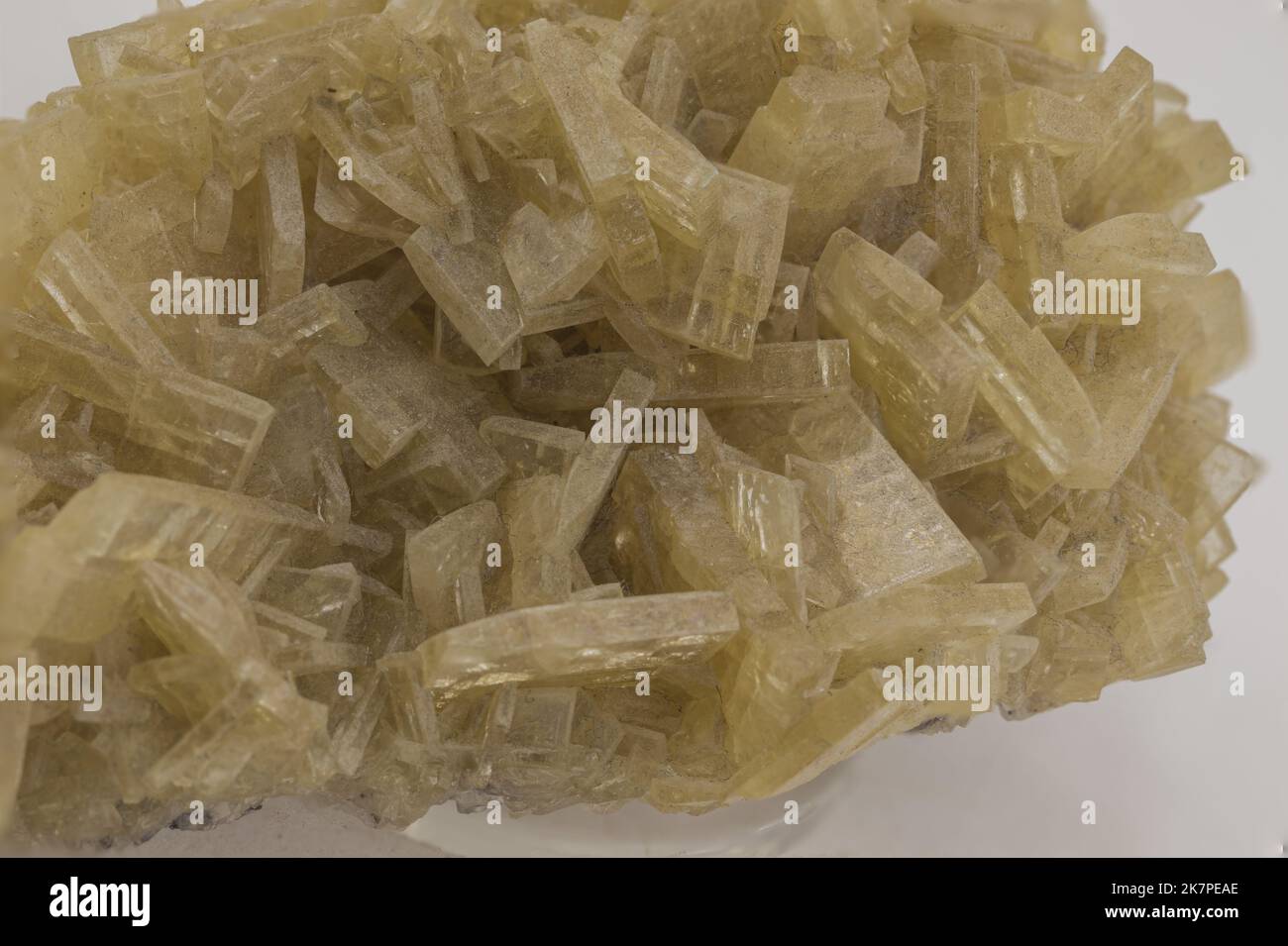yellow baryt mineral sample , mineral collection Stock Photo - Alamy