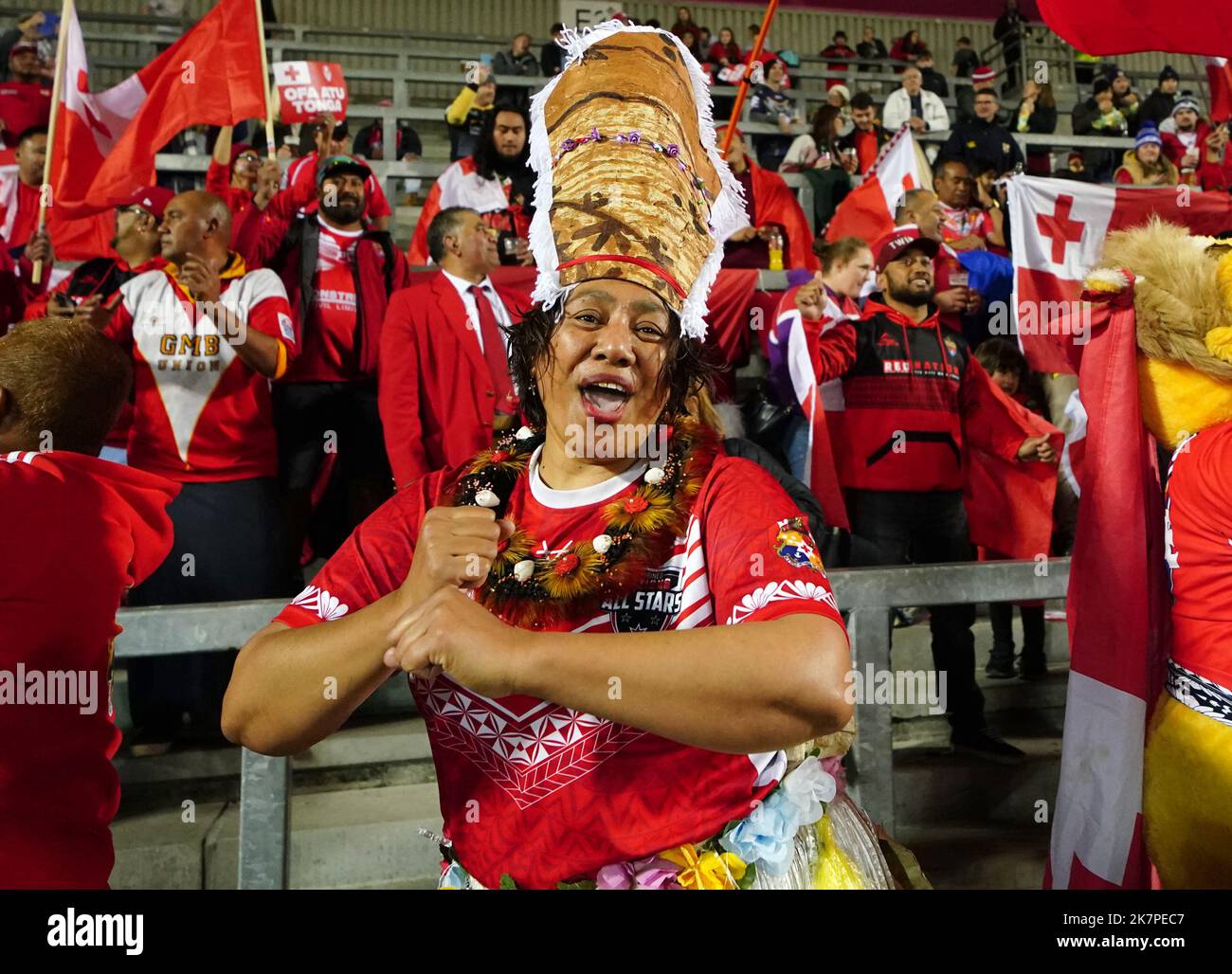 Tonga fans during the Rugby League World Cup group D match at Totally ...