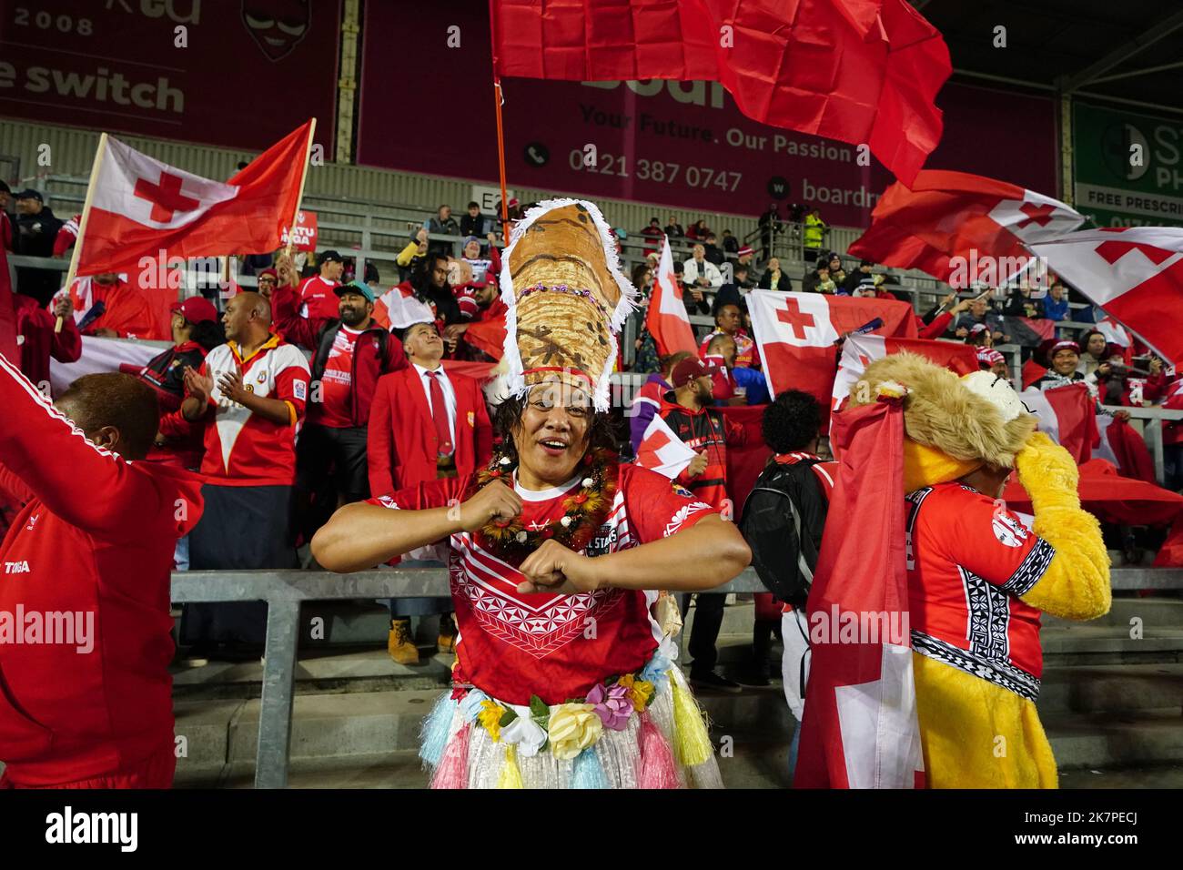 Tonga fans during the Rugby League World Cup group D match at Totally ...
