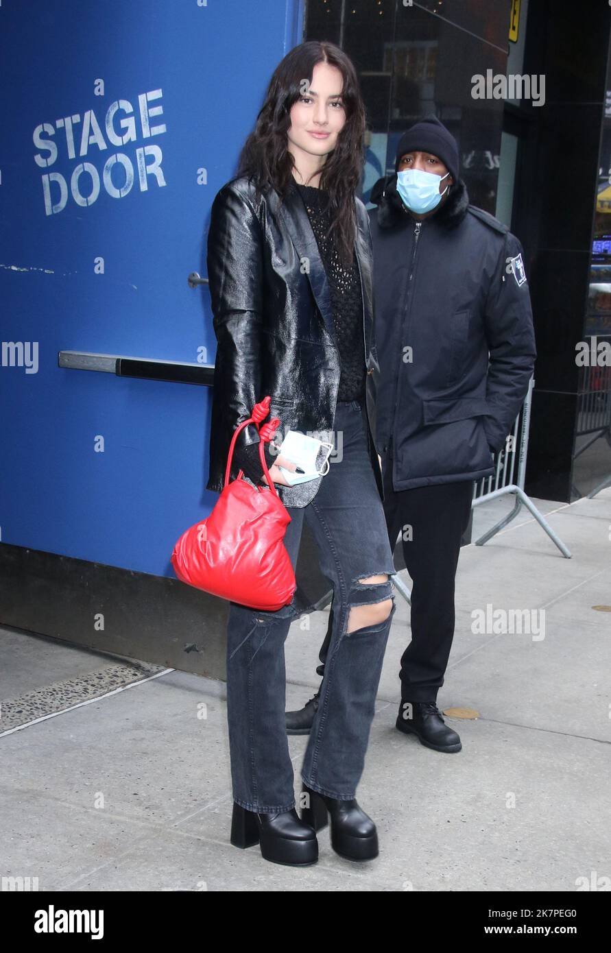 New York, NY, USA. 18th Oct, 2022. Grace Van Patten seen after an ...
