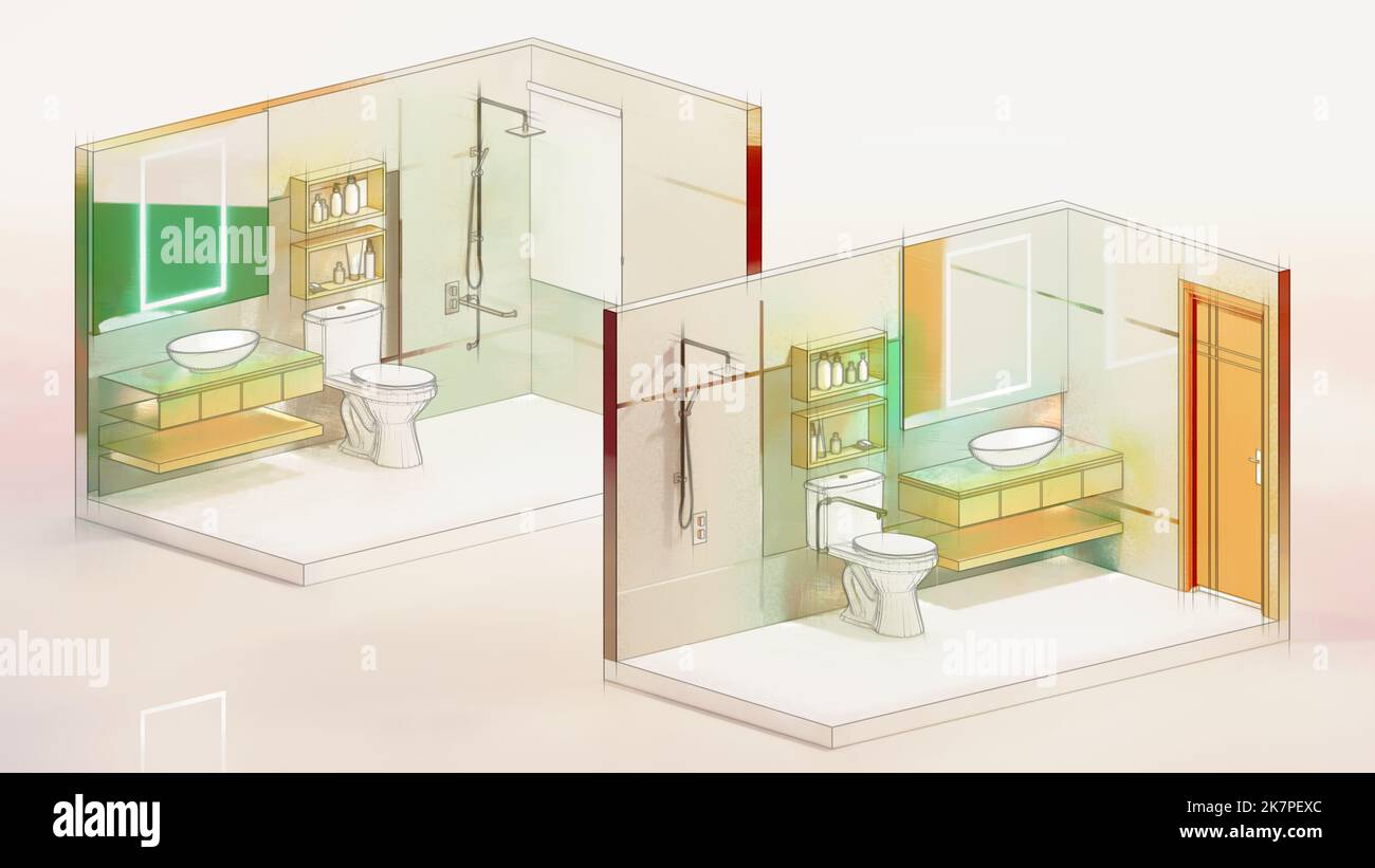 Axonometric sketch hi-res stock photography and images - Alamy