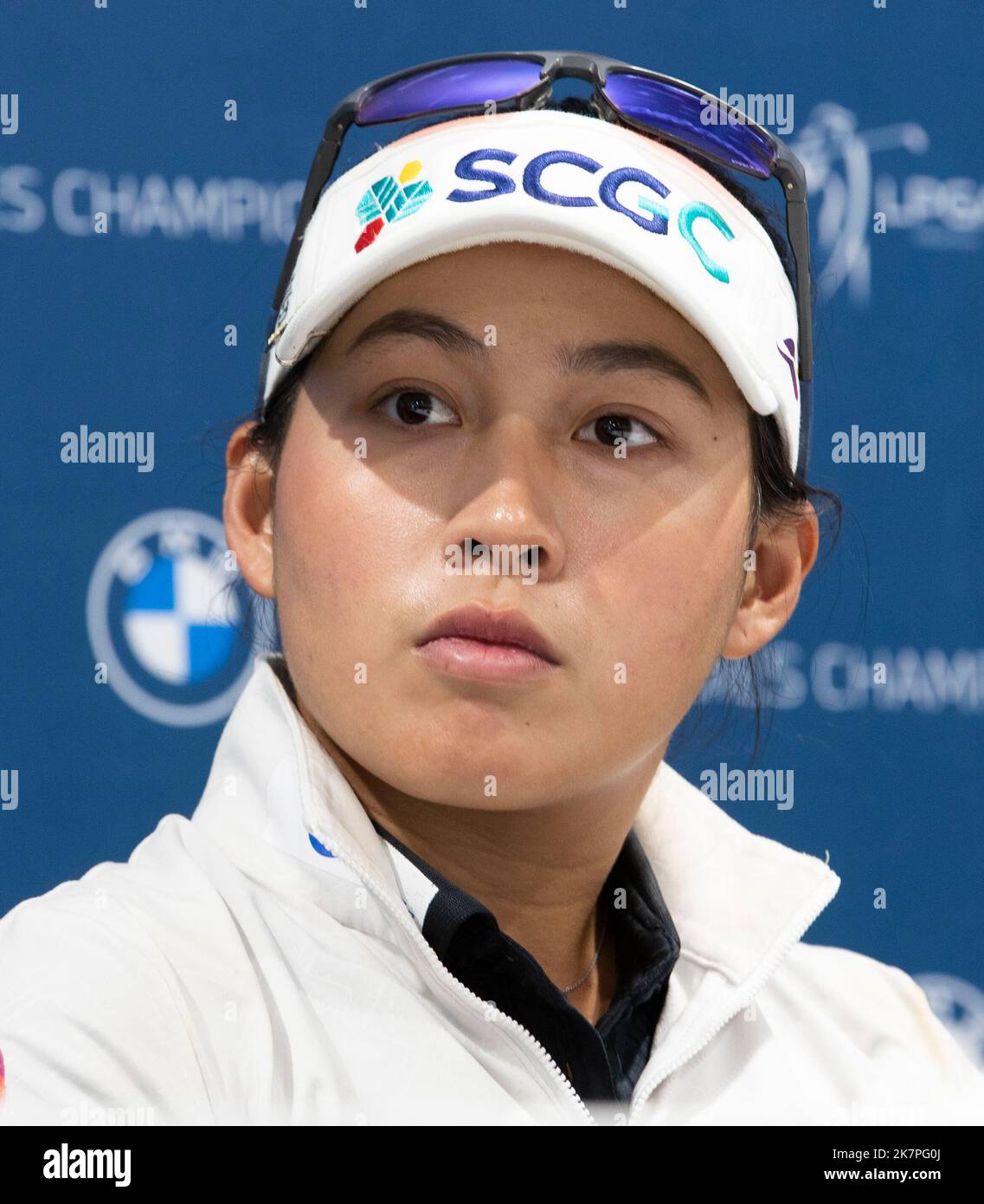 18 October 2022 - Wonju, South Korea : Atthaya Thitikul from Thailand during the press ...