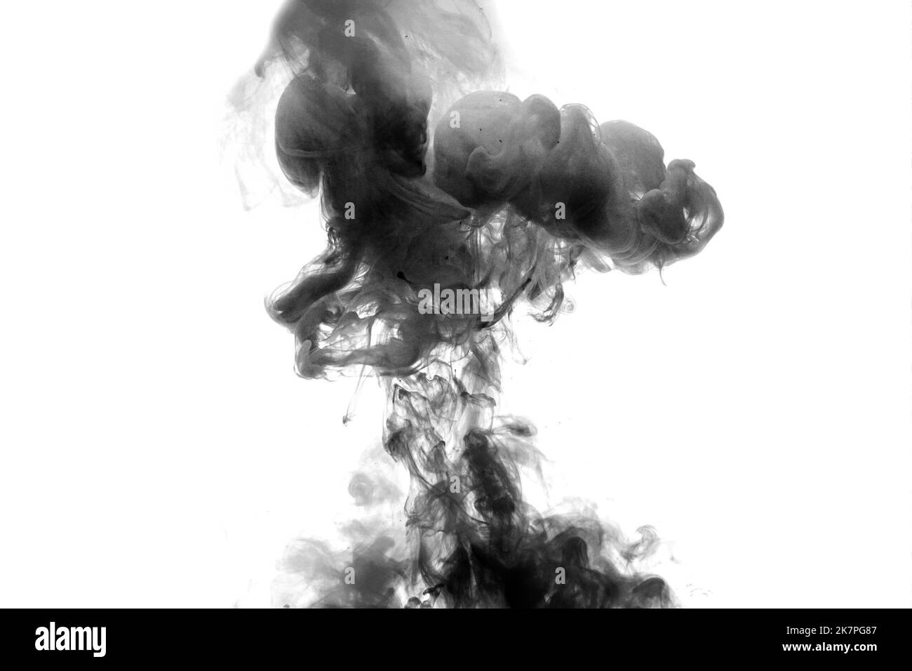 Black smoke on a white background.black smoke isolated on black ...