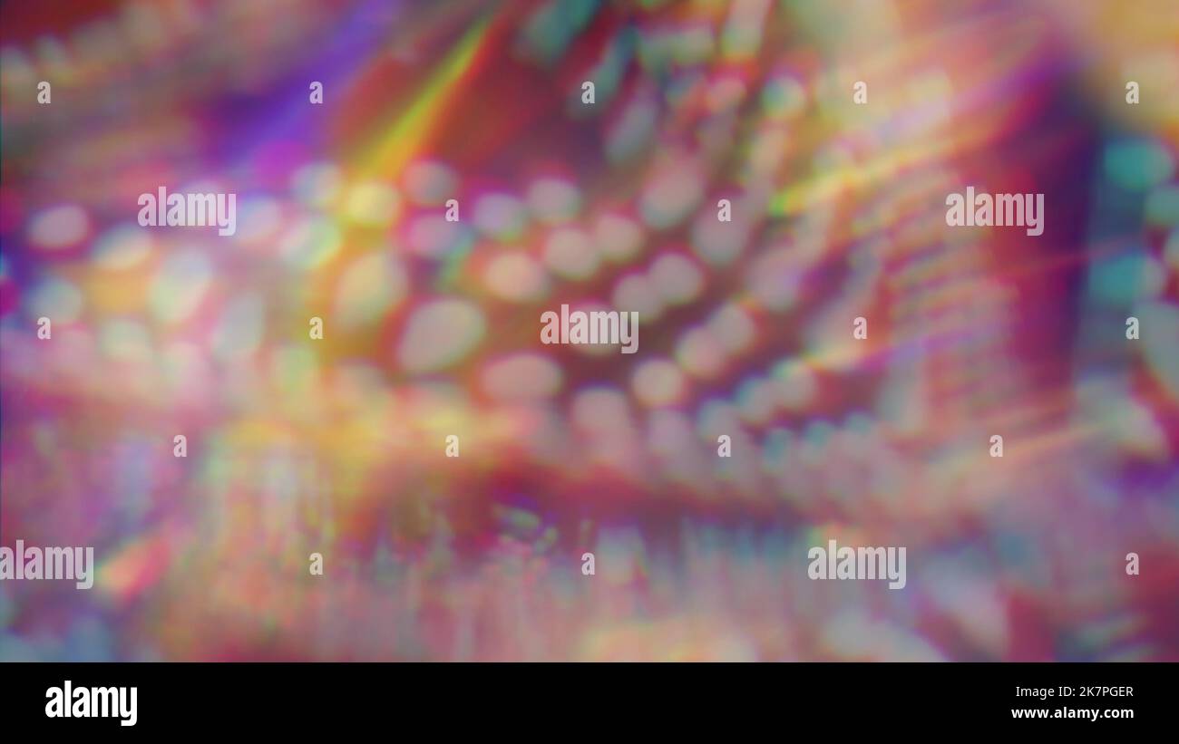 Psychedelici ridescent distortions, bokeh, glare, light leak effect ...