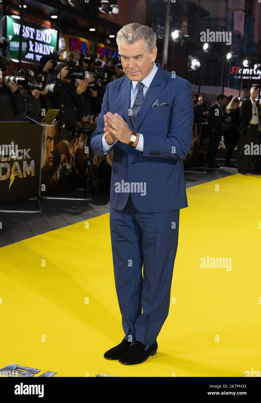 Pierce Brosnan attending the UK premiere of Black Adam at Cineworld ...