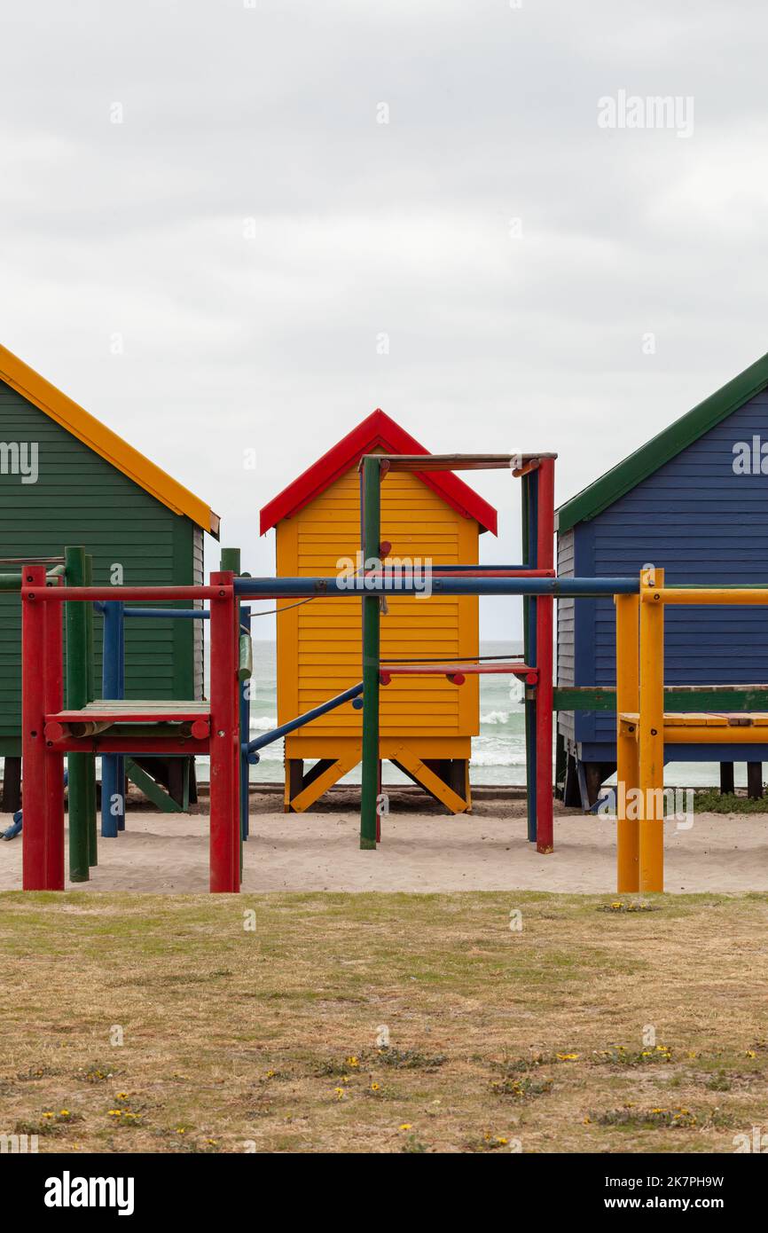 Muizenberg Huts, Cape Town Stock Photo - Alamy