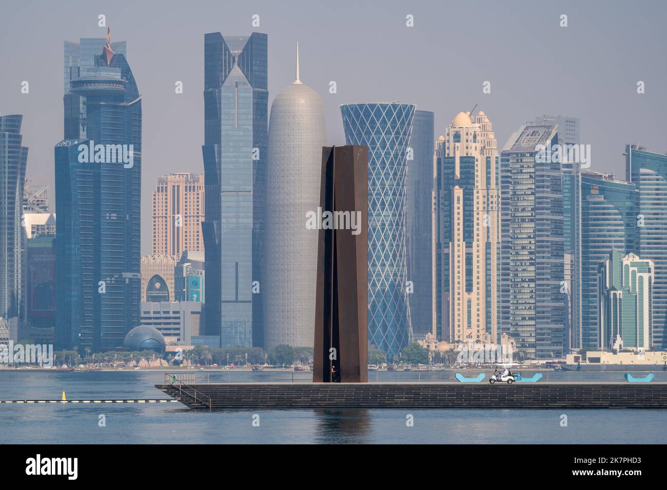 Doha, Qatar - October 14, 2022: The ‘7’ Sculpture by Richard Serra ...