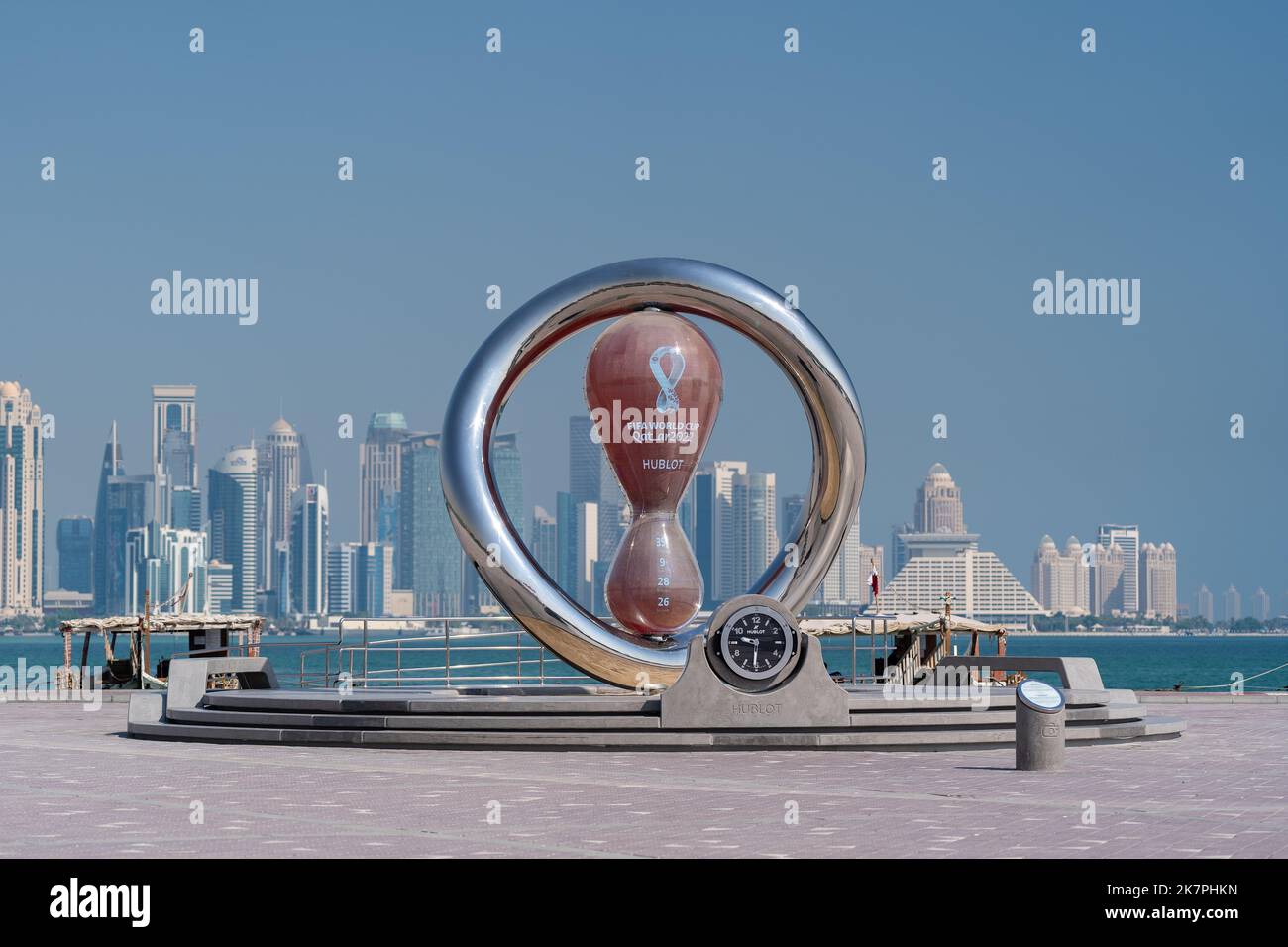 Doha, Qatar - October 14, 2022: FIFA World Cup 2022 Qatar countdown ...