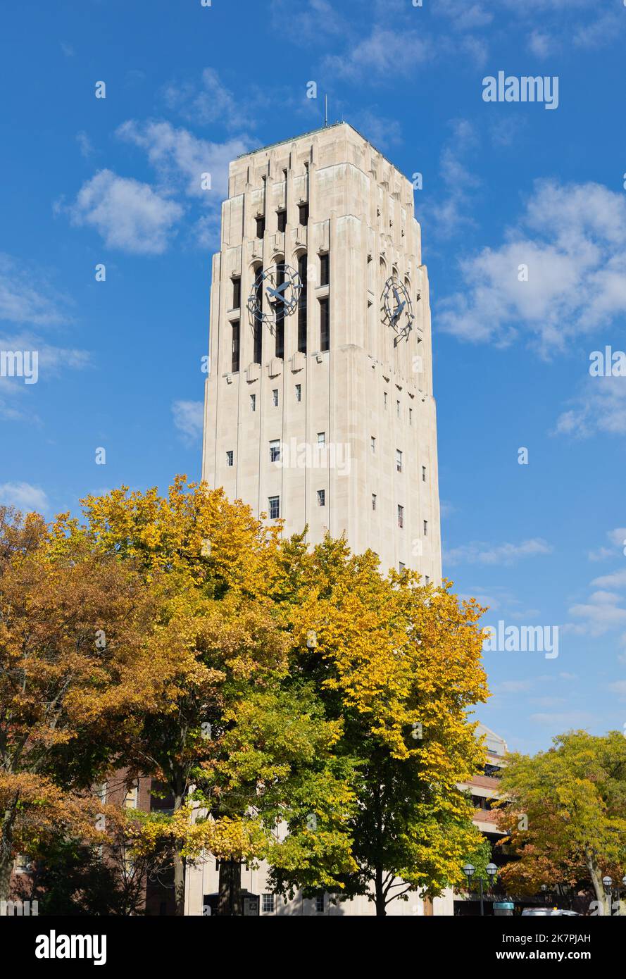 Tower on the campus of the University of Michigan Stock Photo - Alamy