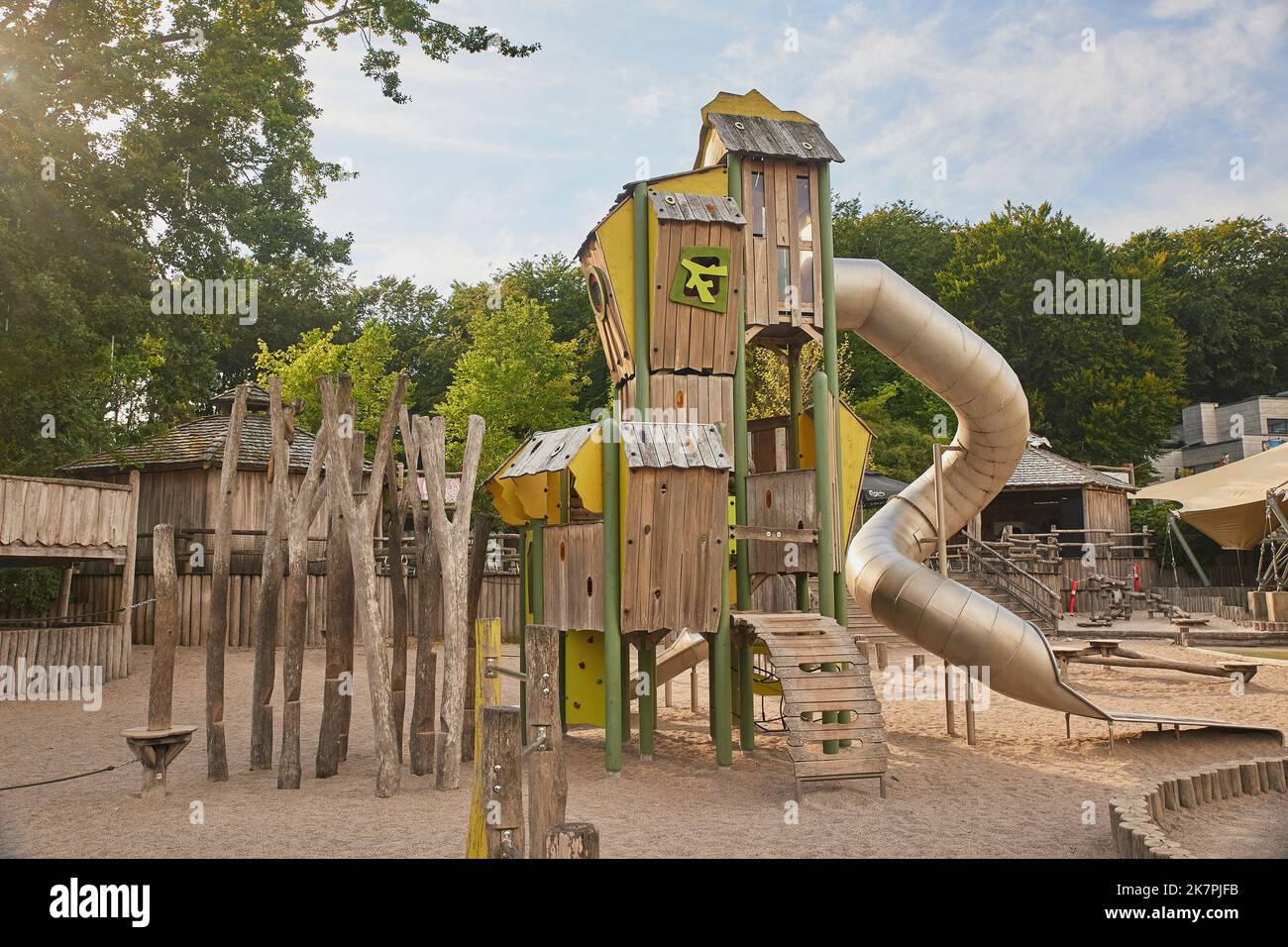 Beautiful playground in Aalborg Denmark at sunset Stock Photo - Alamy