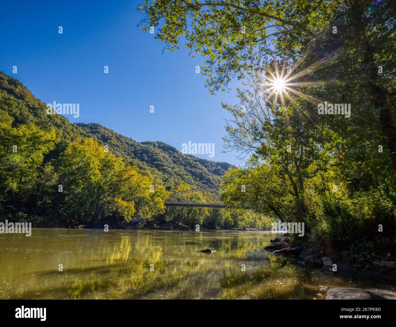 Fayette Station Bridge over the New River in the New River Gorge ...