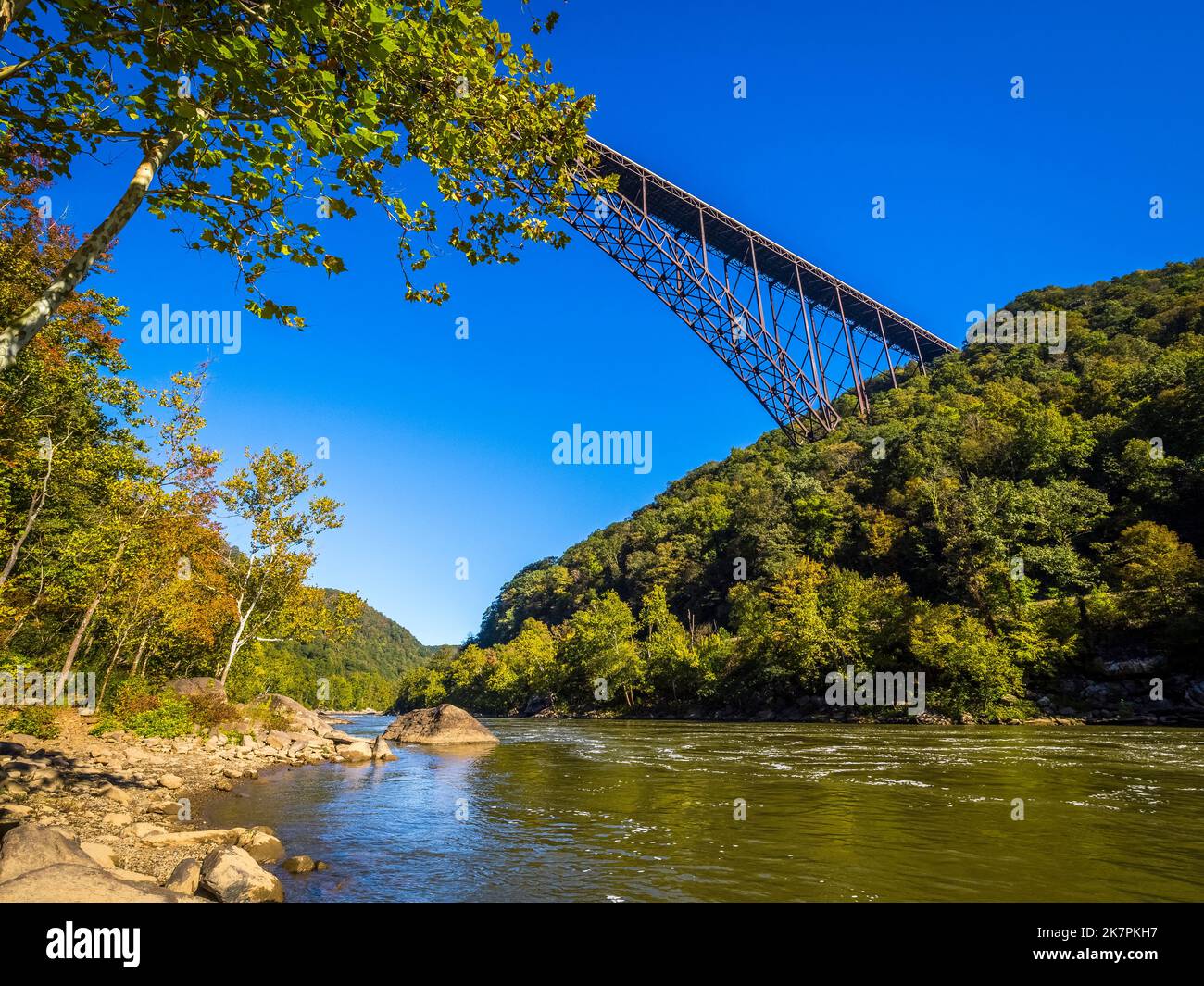 New River Gorge Bridge over the New River in New River Gorge National ...