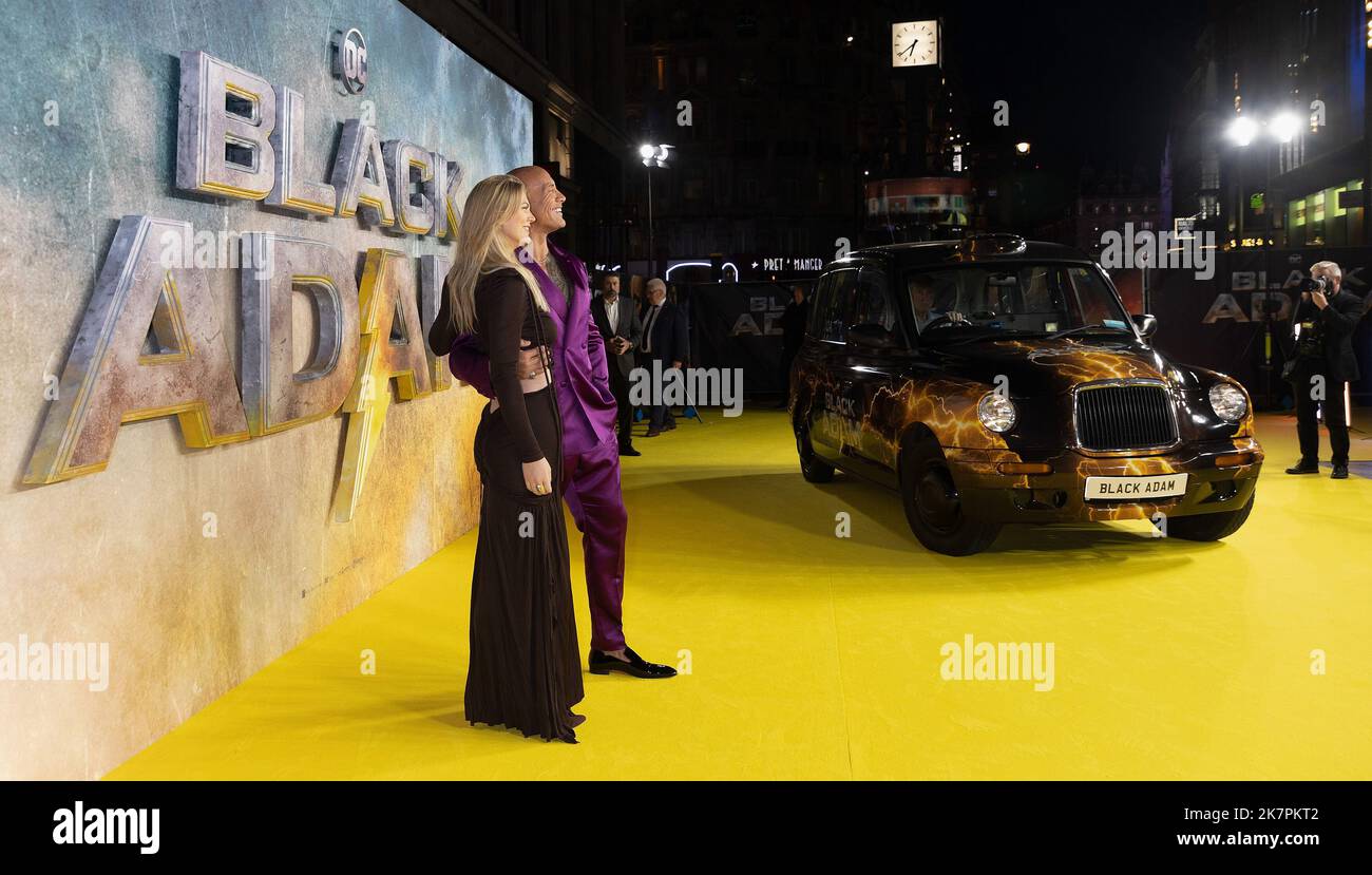 Ella Craig and Dwayne Johnson attending the UK premiere of Black Adam ...