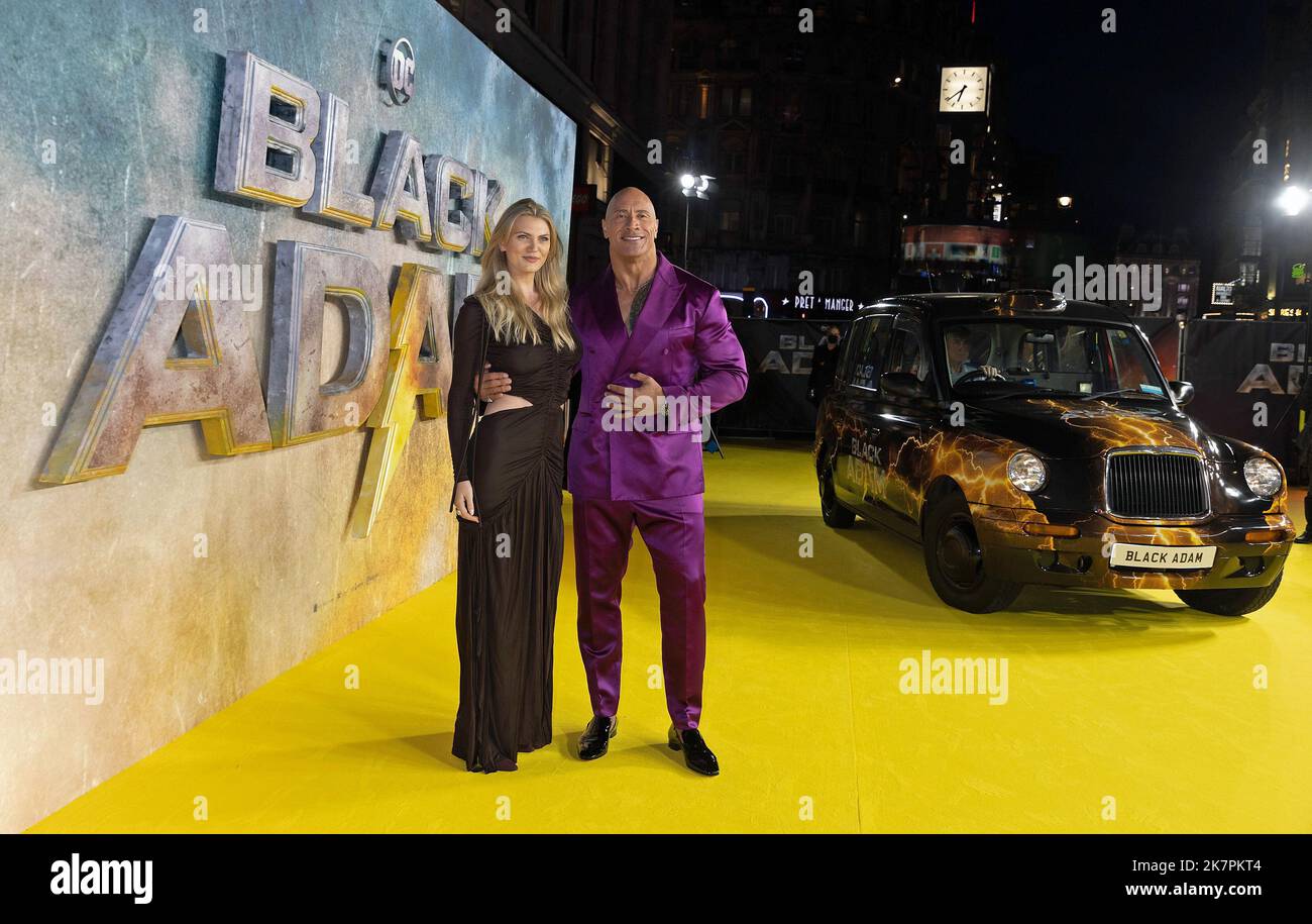 Ella Craig and Dwayne Johnson attending the UK premiere of Black Adam ...