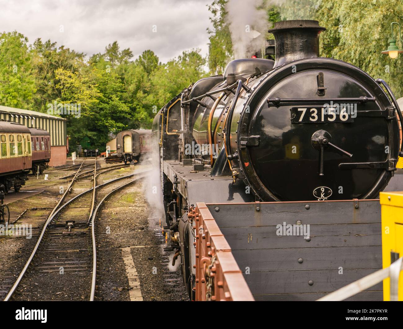 Steam Engine ready to leave Pickering Station on the NYMR heritage ...