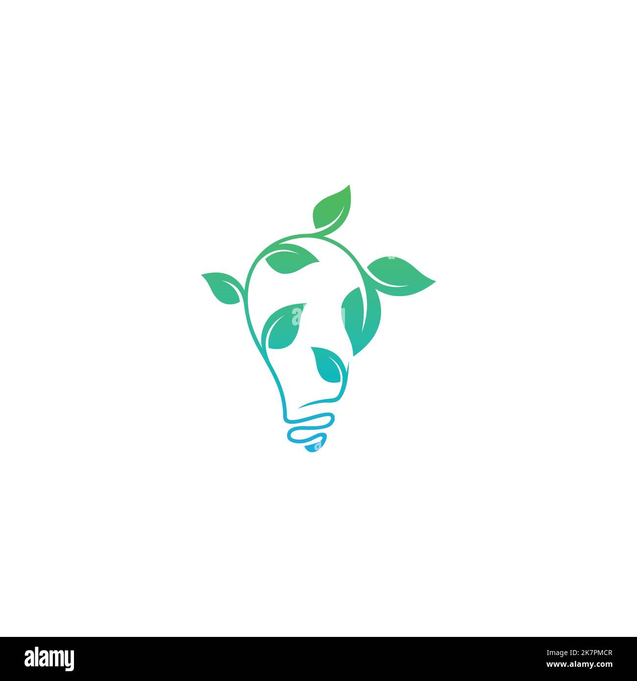 Simple growth bulb nature logo template design vector. Vector ...