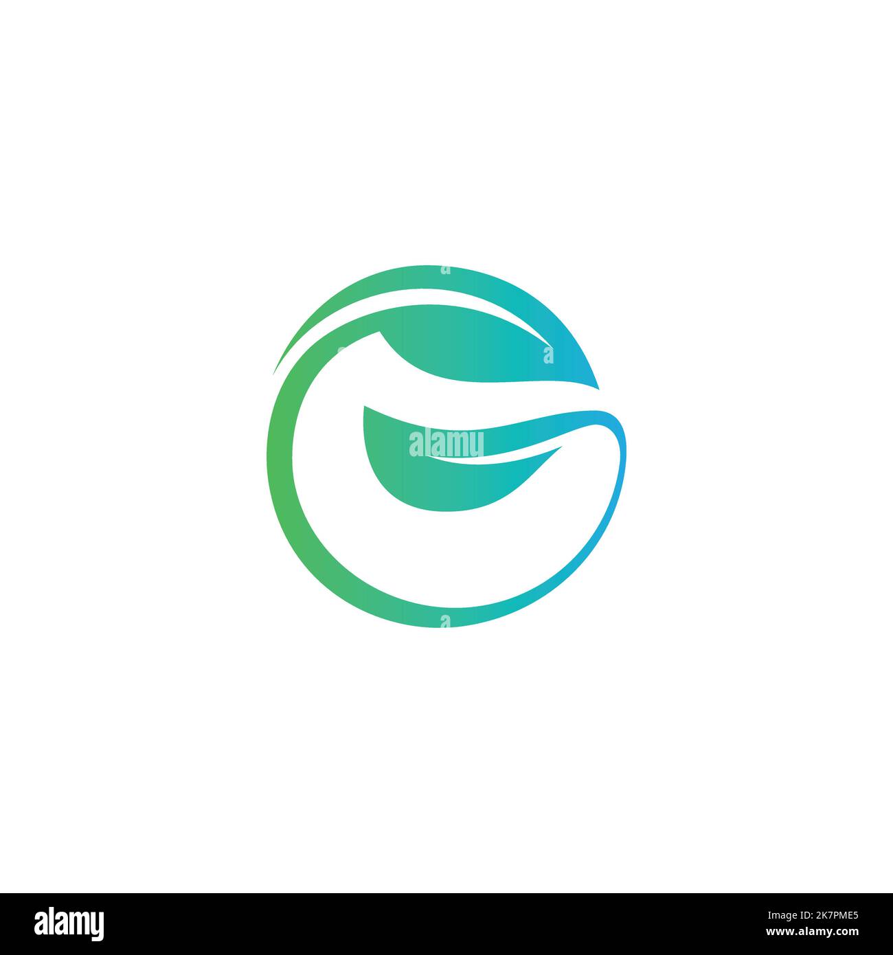 Simple growth nature G logo template design vector. Vector illustration ...