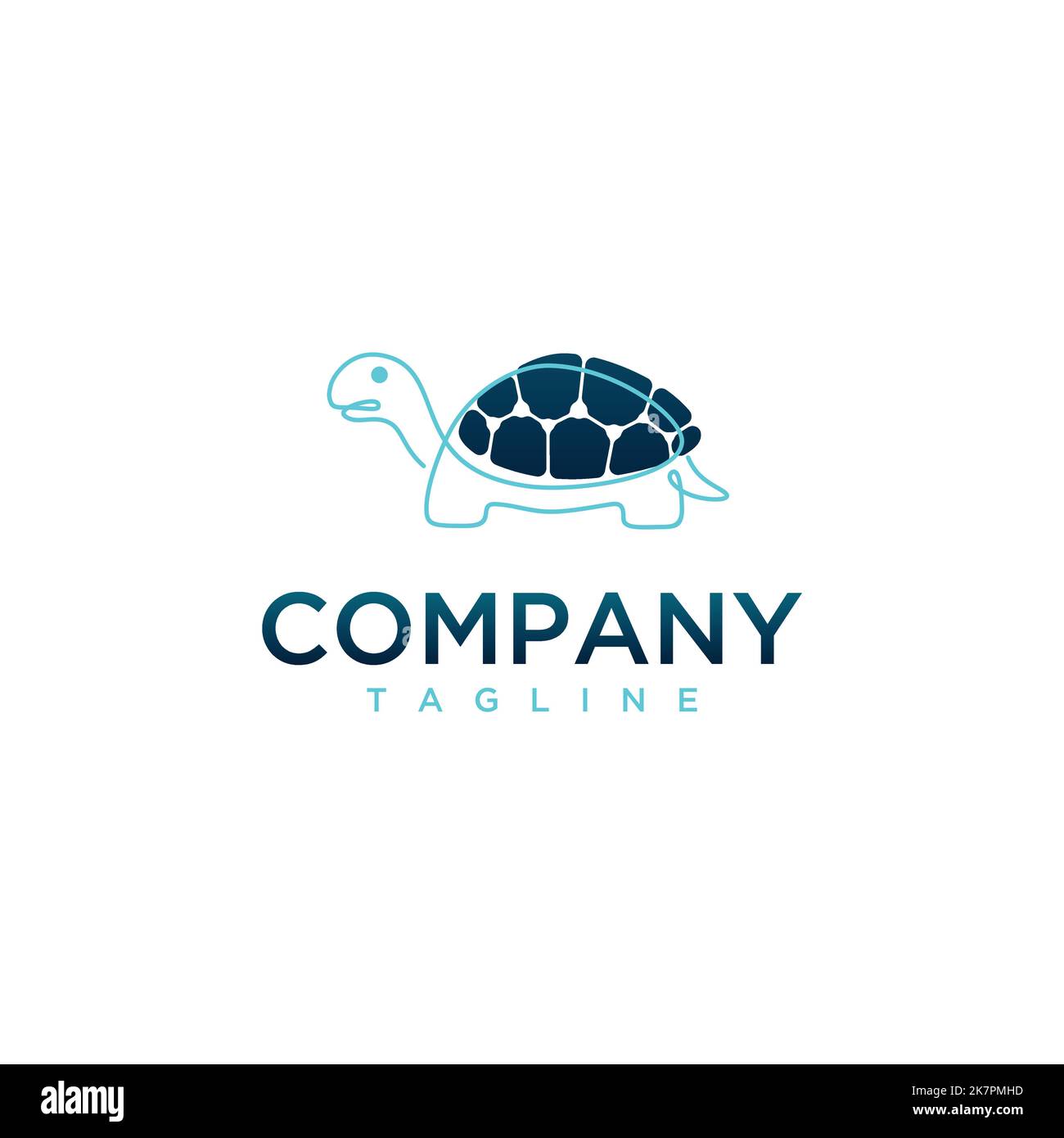 Sea Turtle continuous line vector design isolated on white background ...