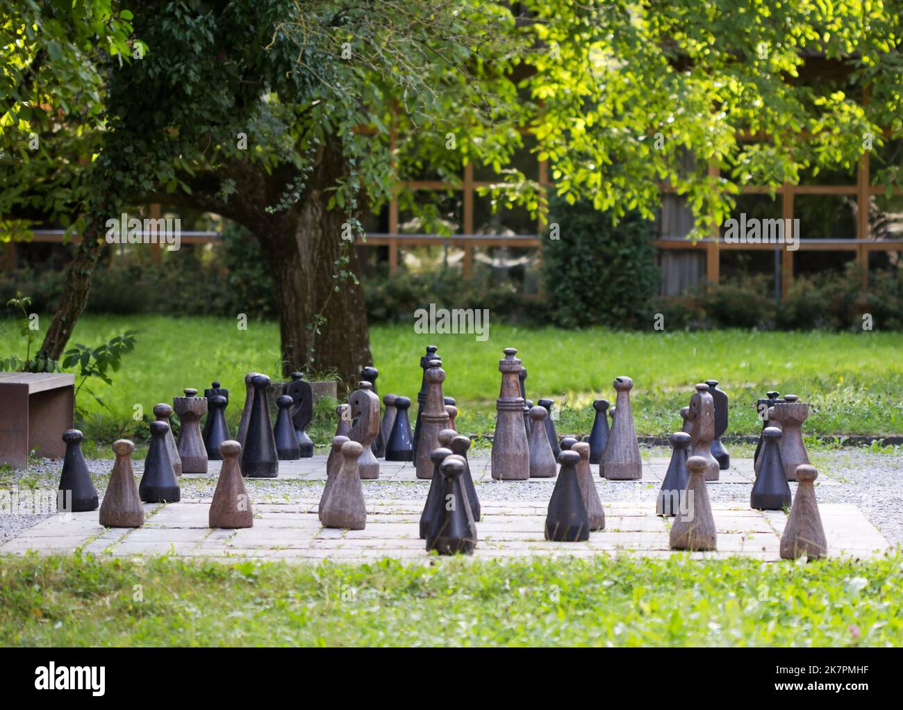 Chess field in a public garden Stock Photo - Alamy